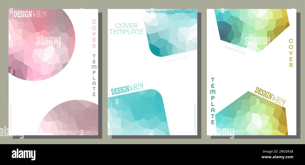 Template for book covers, brochures, booklets. A set of layouts with a ...