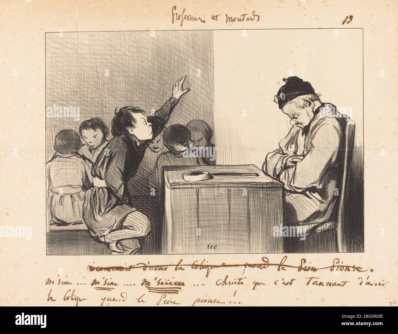 M'sieu... que c'est tannant d'avoir la colique quand... 1846 by Honoré ...