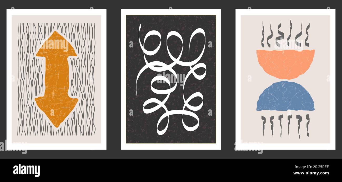 A set of abstract paintings for the interior. Sample paintings for wall ...