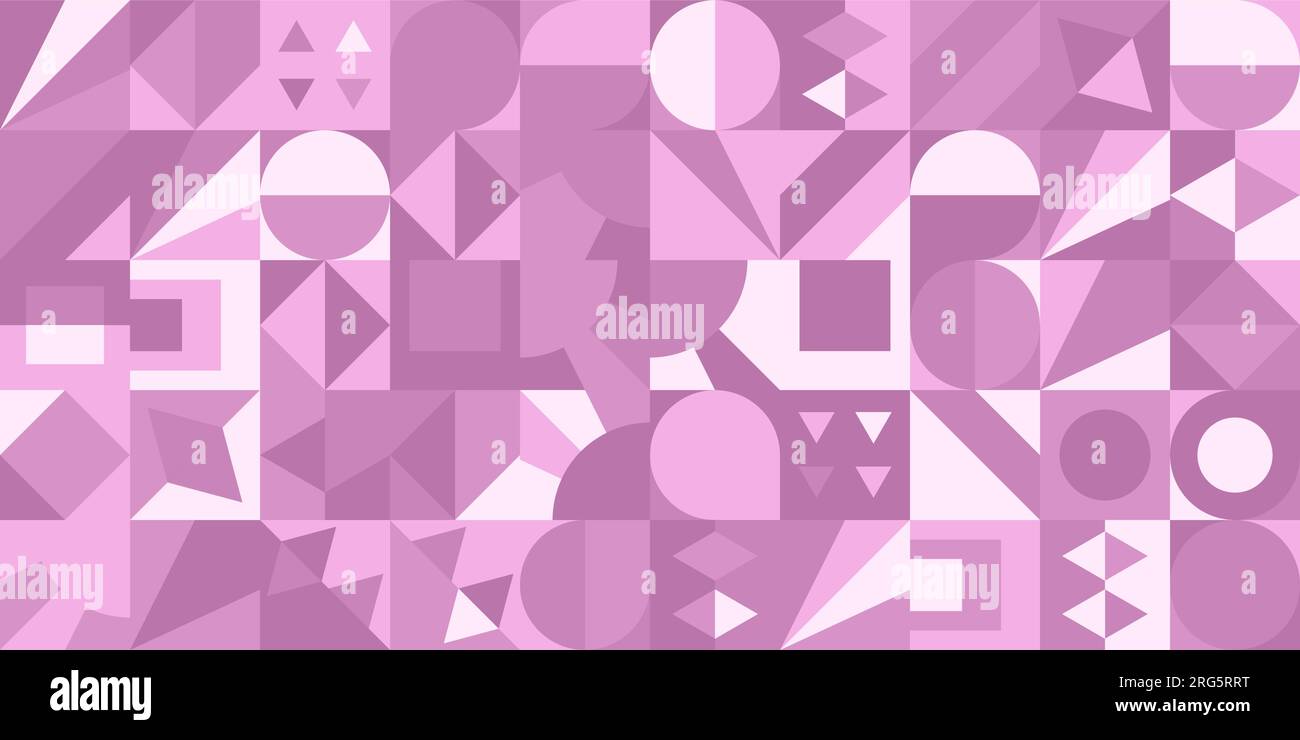 Abstract seamless pattern of arbitrary geometric shapes. Template for ...