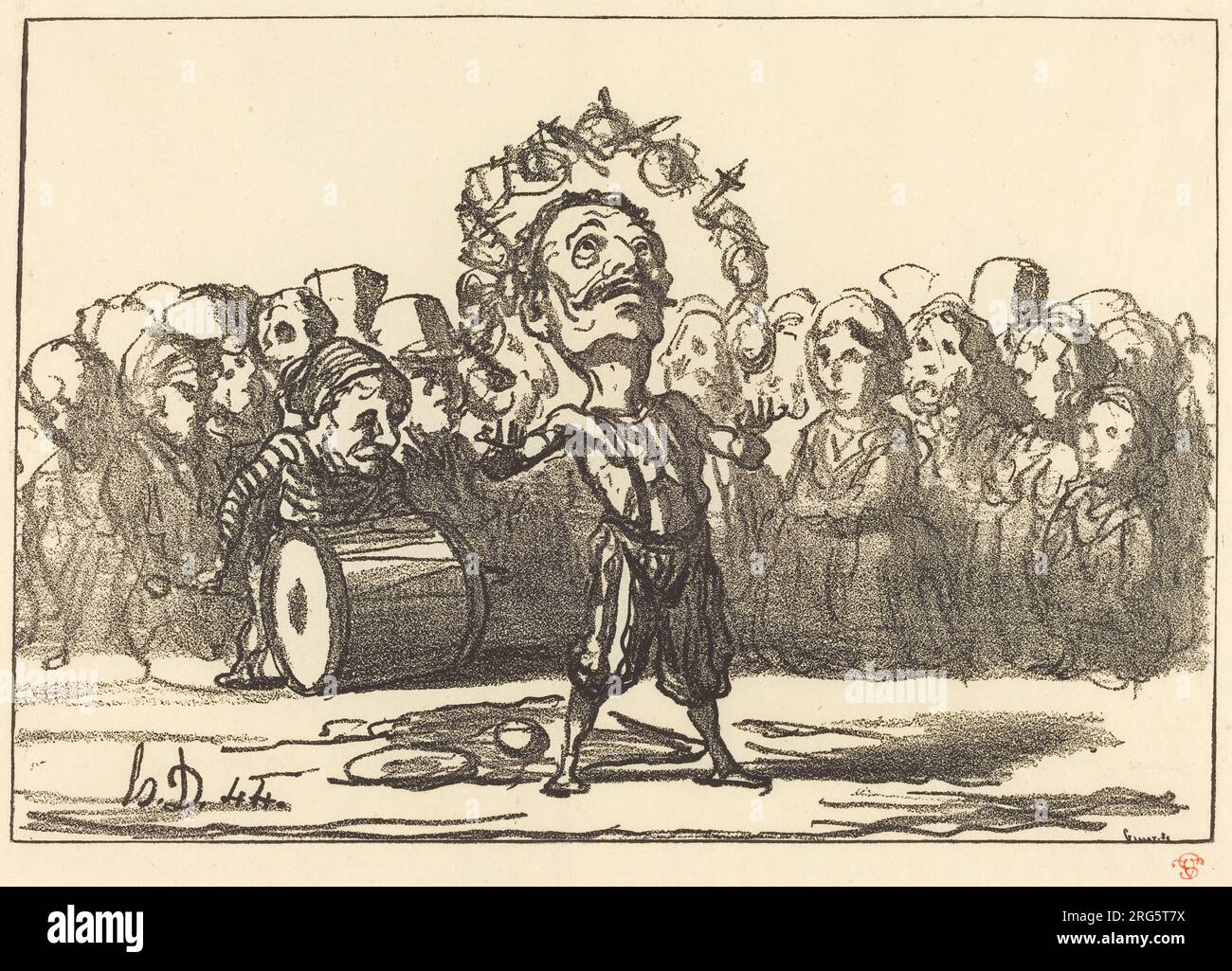 Les saltimbanques 1880 by Honoré Daumier Stock Photo - Alamy