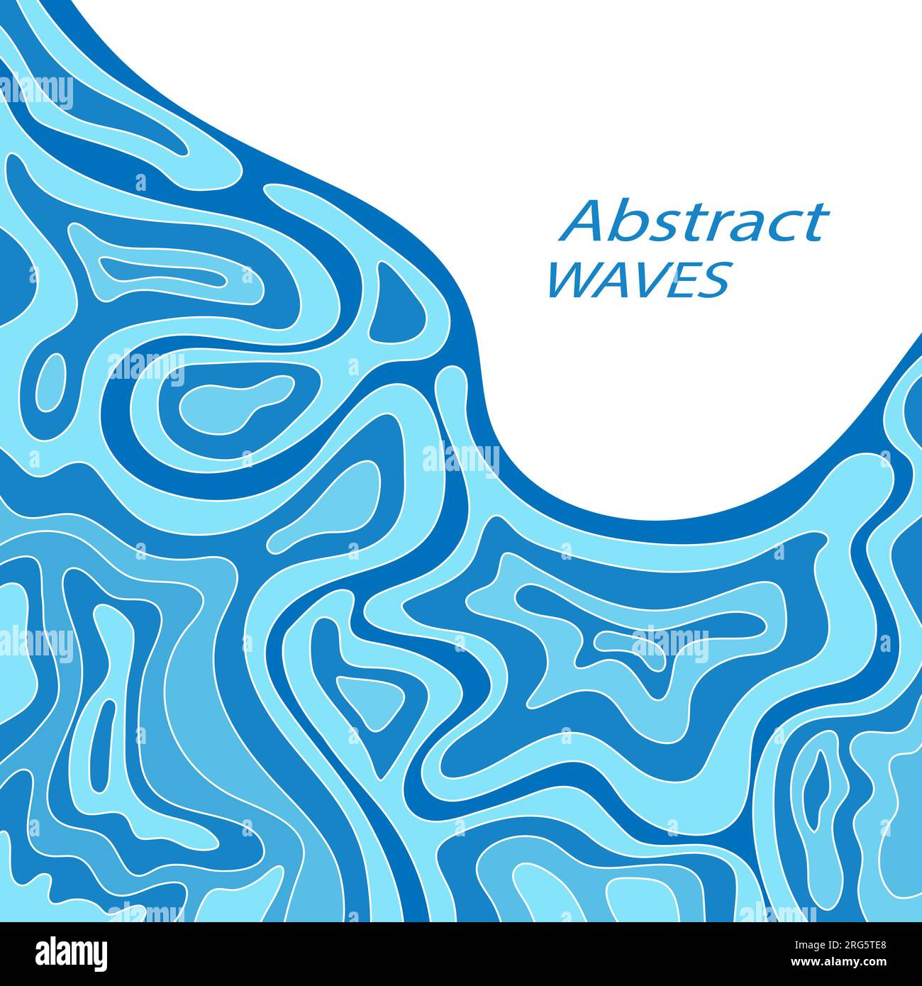 Abstract color background with an arbitrary wave pattern. Template for ...