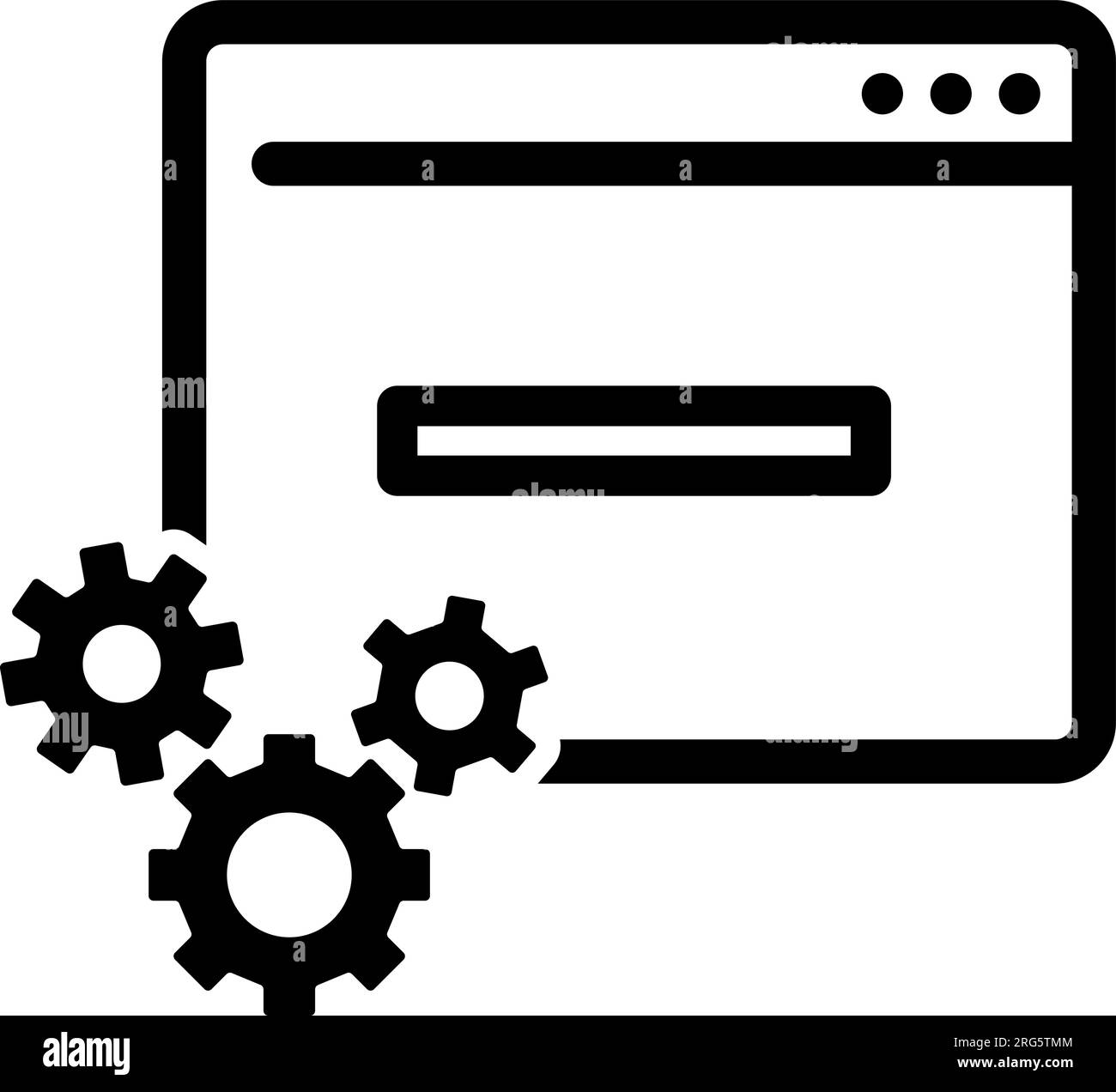 SEO symbol with brwoser window for search engine optimization vector ...