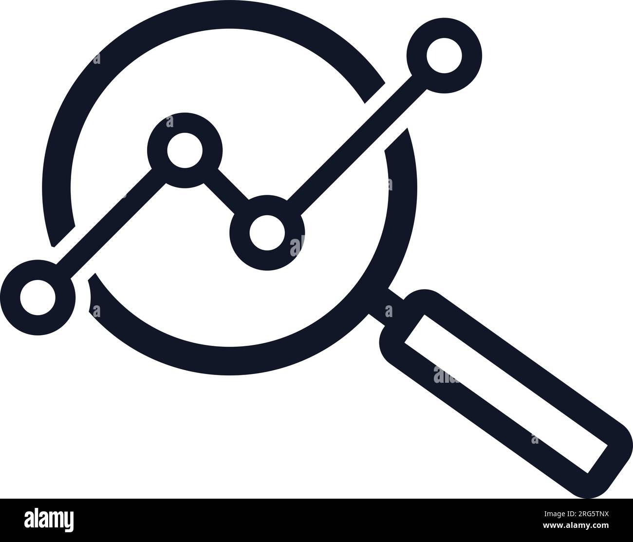 Financial analysis magnifying glass Cut Out Stock Images & Pictures - Alamy