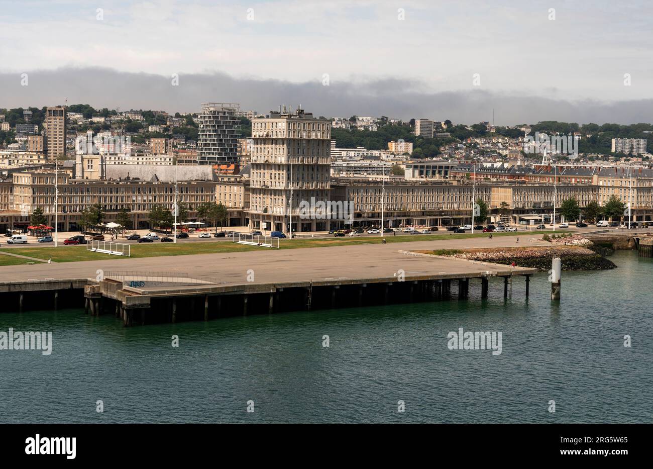 Le Havre, Northern France. 12 June 2023. Overview of Southampton Quay ...