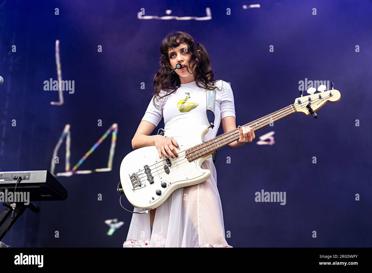 Mica Tenenbaum of Magdalena Bay performs on day four of the ...
