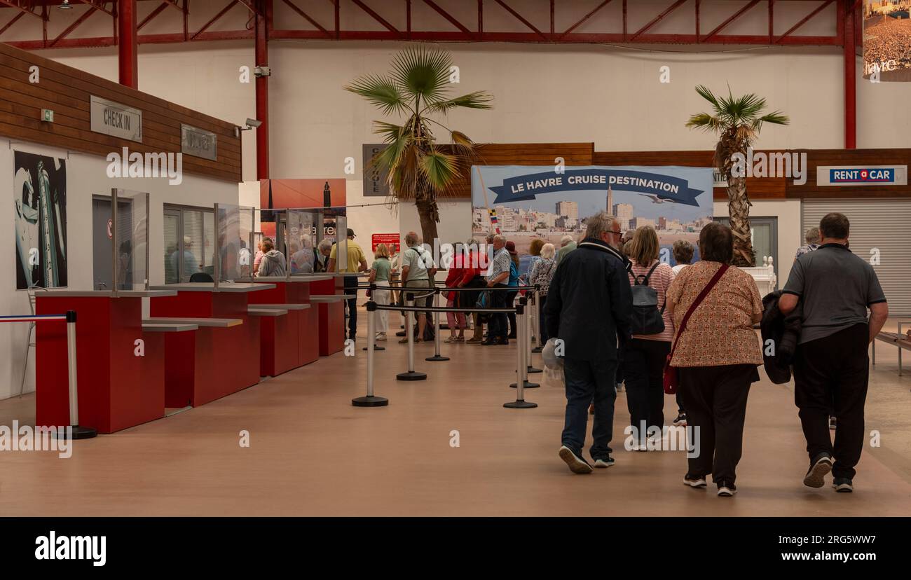 Le Havre, northern France, Europe. 11 June 2023. Cruise passengers ...