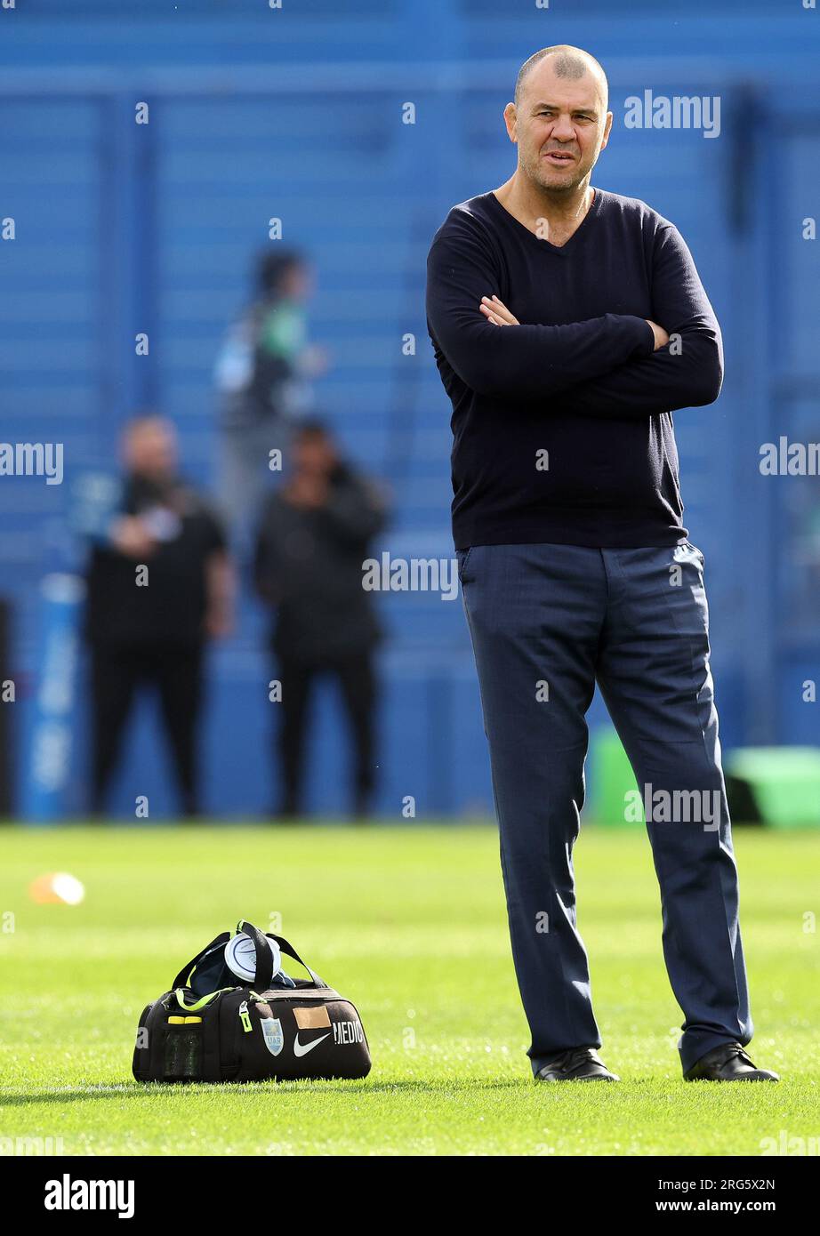 Argentina’s Los Pumas head coach Australian Michael Cheika gestures ...