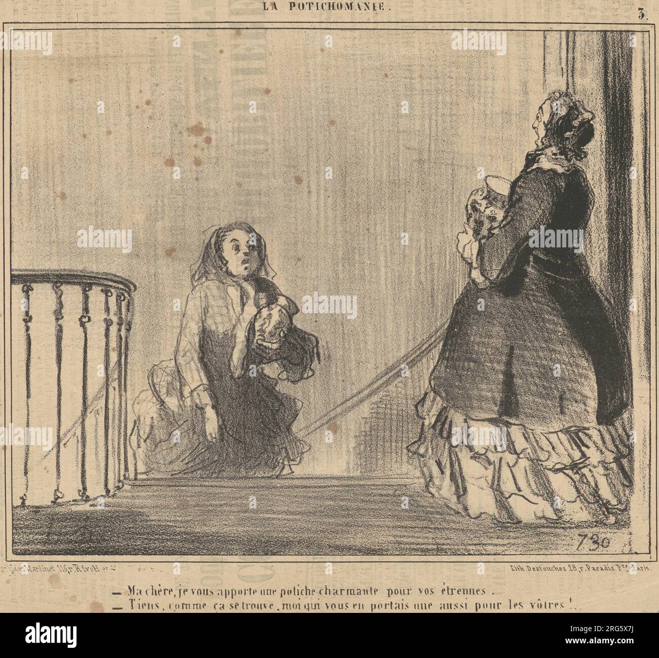 Ma chére, je vous apporte une potiche ... 19th century by Honoré ...