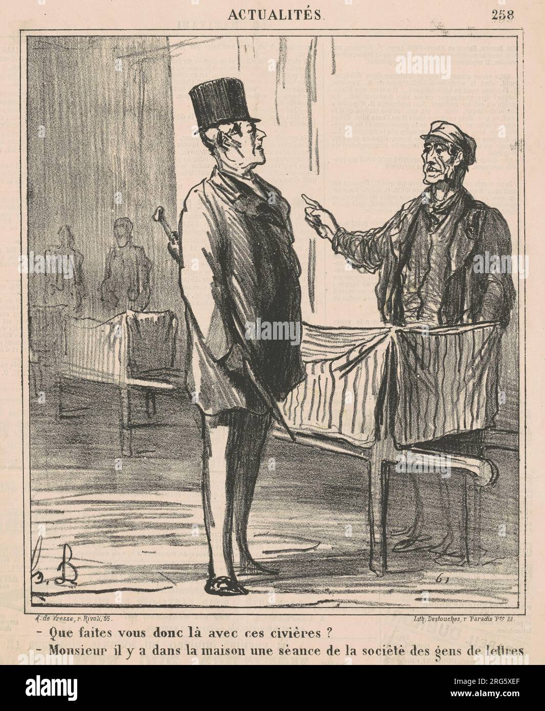 Que faites-vous donc la avec ces civières 19th century by Honoré ...