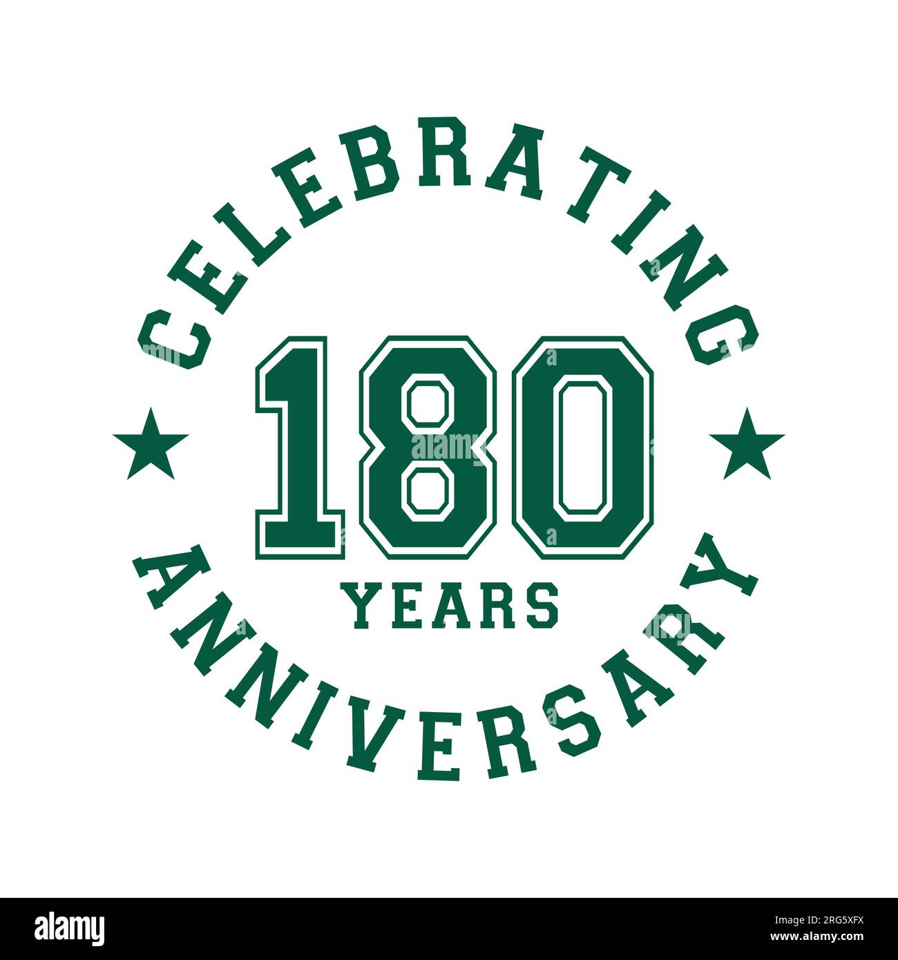 180 years anniversary celebration design template. 180th vector and ...