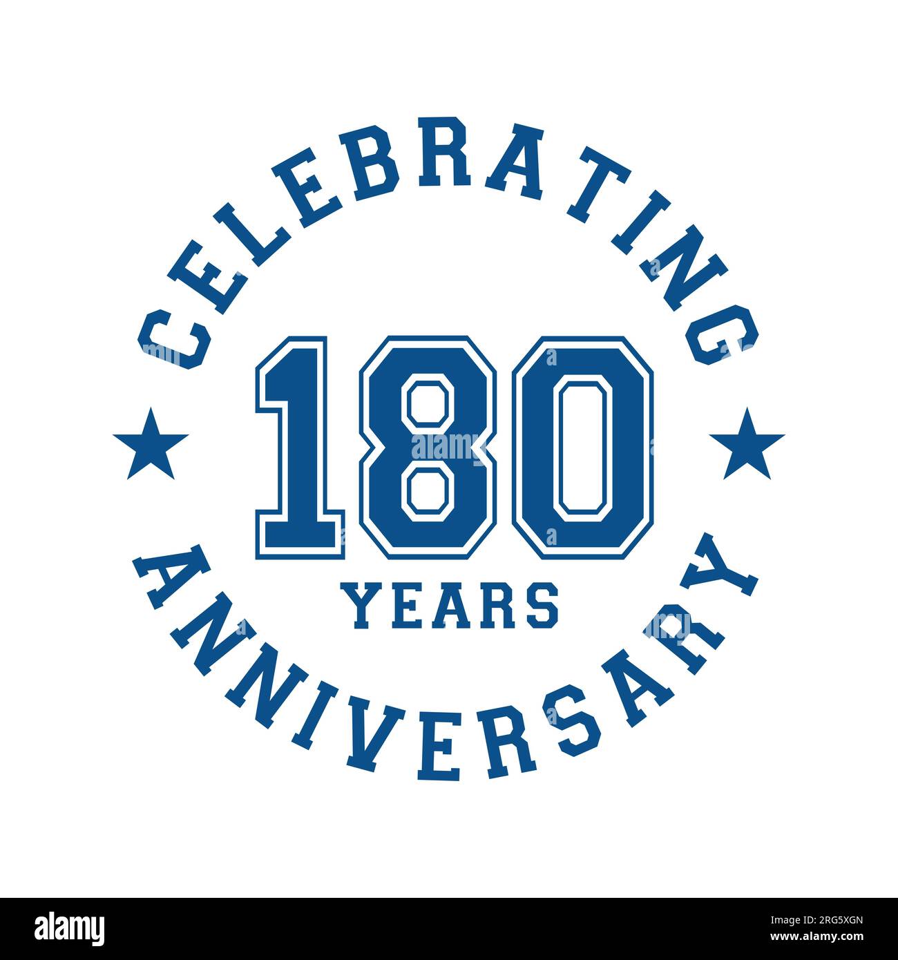 180 years anniversary celebration design template. 180th vector and ...
