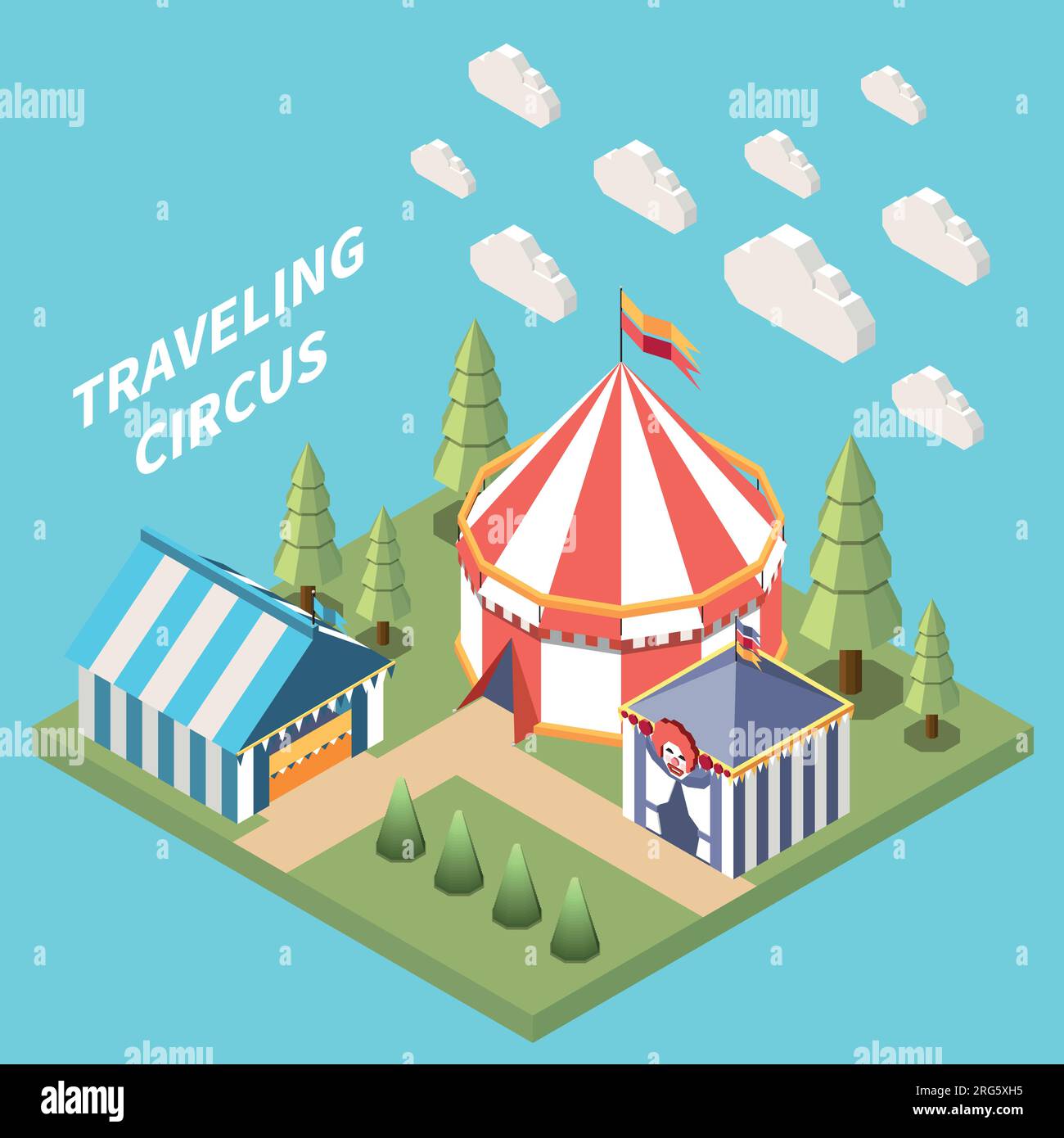 Circus big top view Stock Vector Images - Alamy