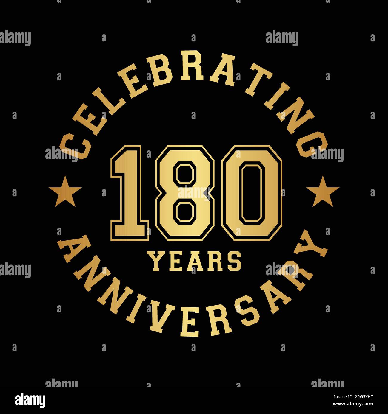 180 years anniversary celebration design template. 180th vector and ...