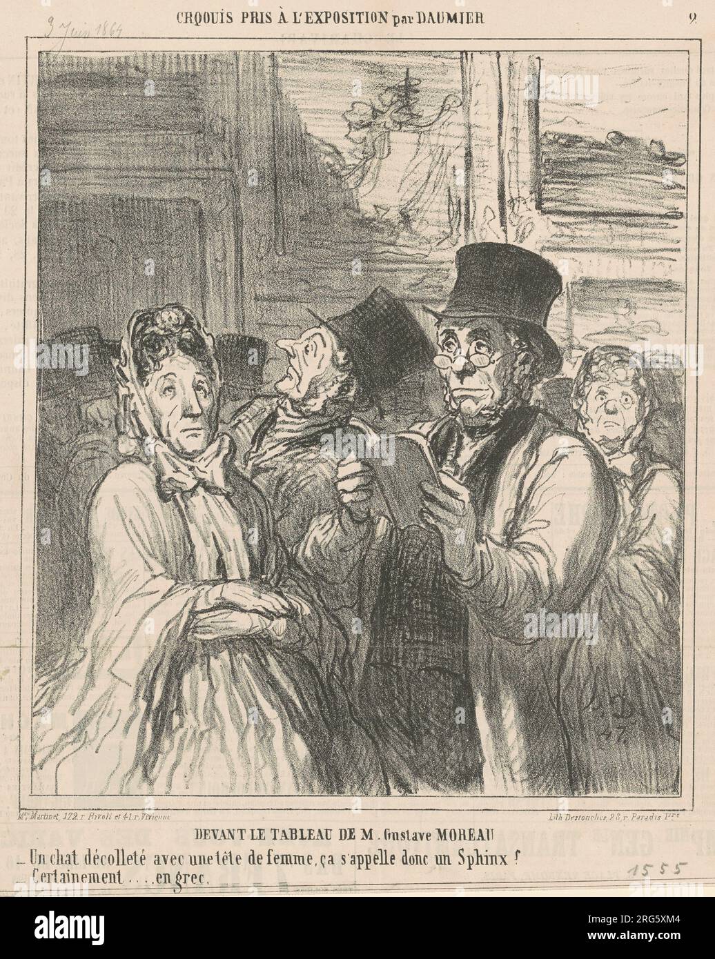 Devant le tableau de M. G. Moreau 19th century by Honoré Daumier Stock ...