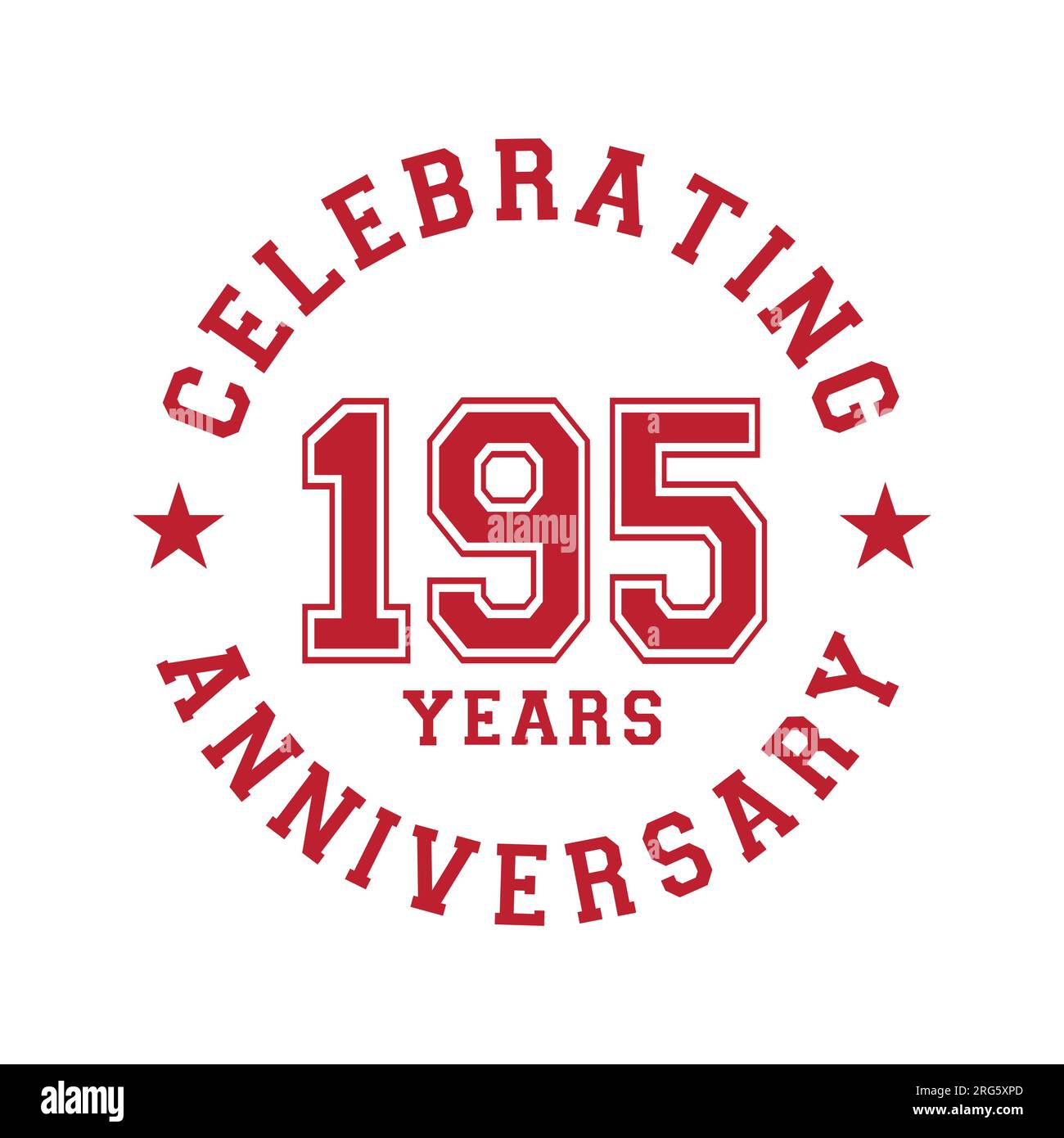 195 years anniversary celebration design template. 195th vector and ...