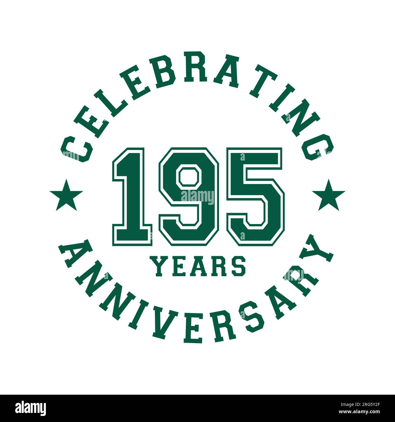 195 years anniversary celebration design template. 195th vector and ...