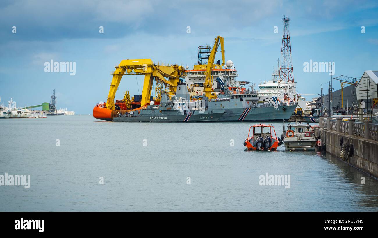 Port Louis, Mauritius, 14 December 2021 - Coast Guard sea patrol vessel ...