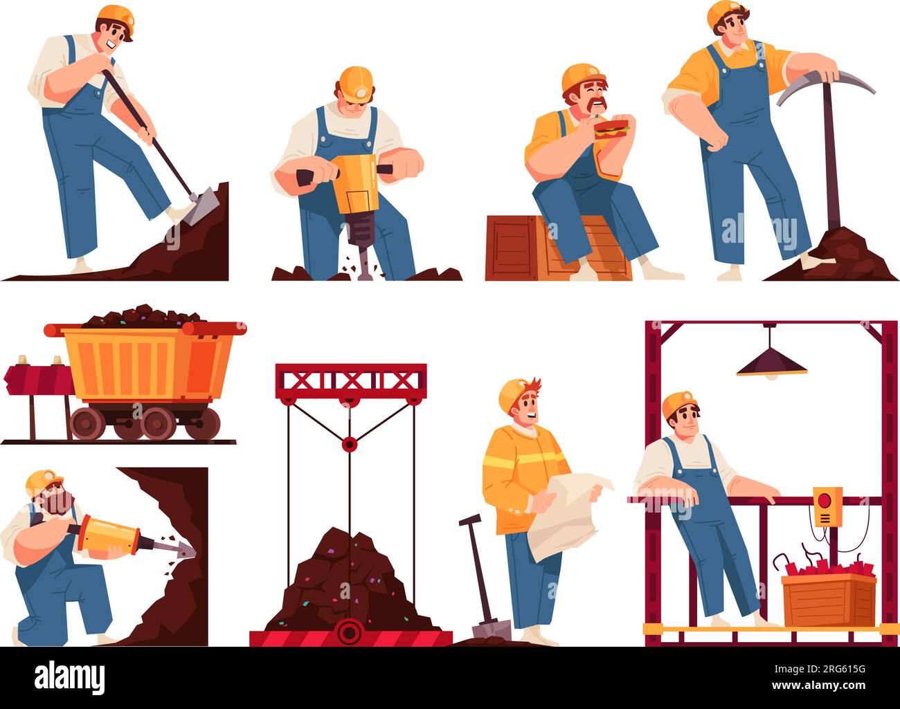 Workers mine Stock Vector Images - Alamy