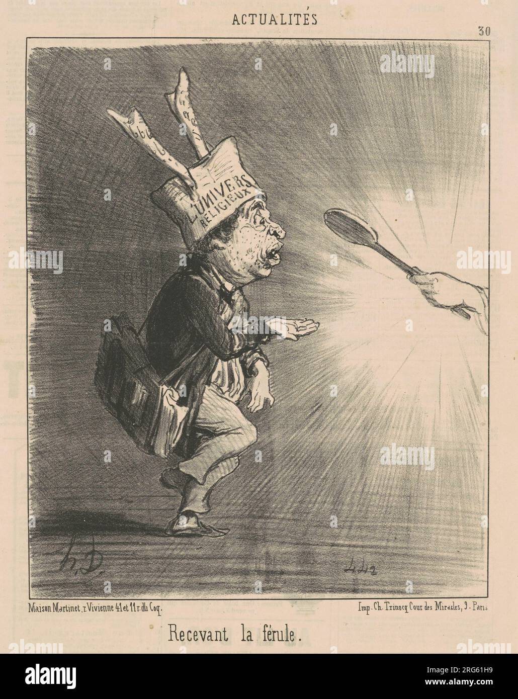 Recevant la férule 19th century by Honoré Daumier Stock Photo - Alamy
