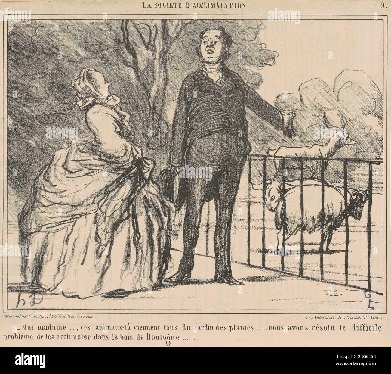 Oui madame ... ces animaux-la ... 19th century by Honoré Daumier Stock ...