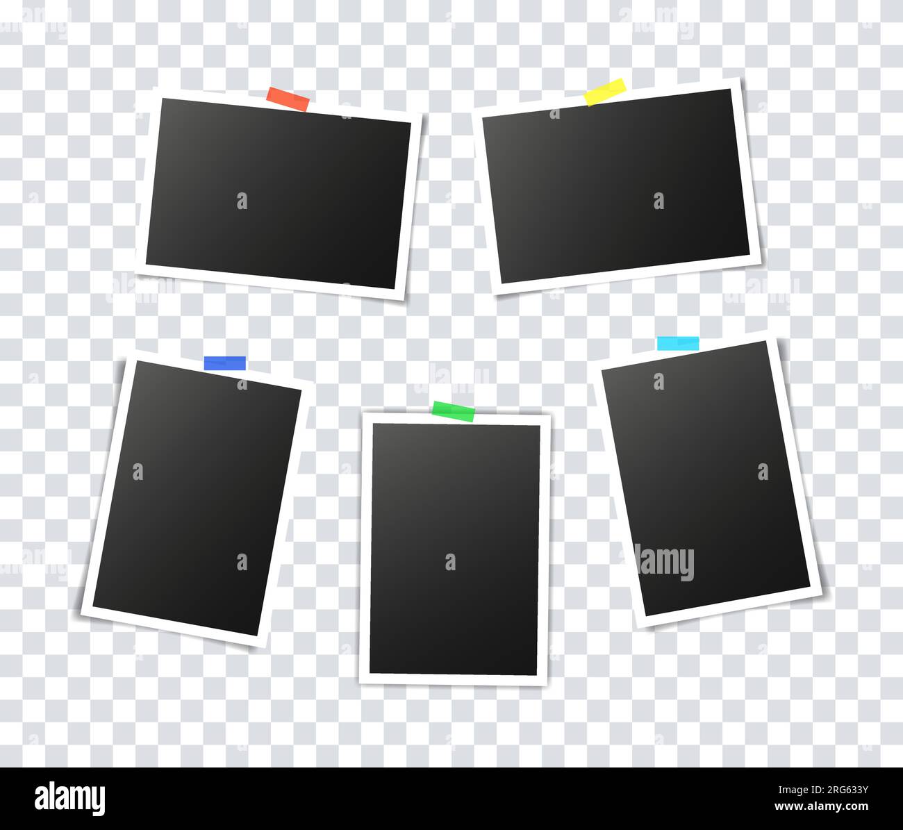 Realistic photo frame Stock Vector Images - Alamy