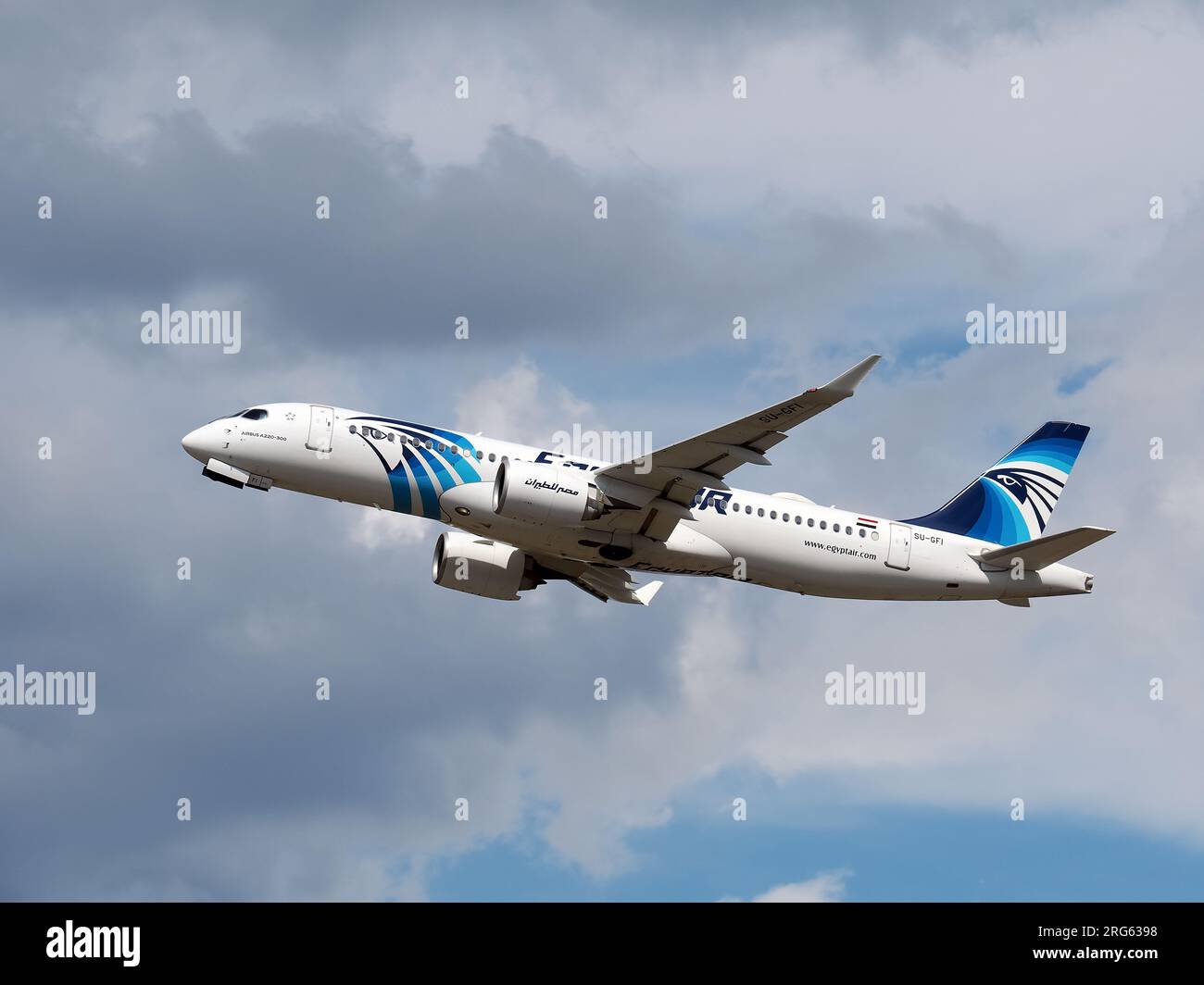 EgyptAir (is the state-owned flag carrier of Egypt), Airbus A220-300 ...