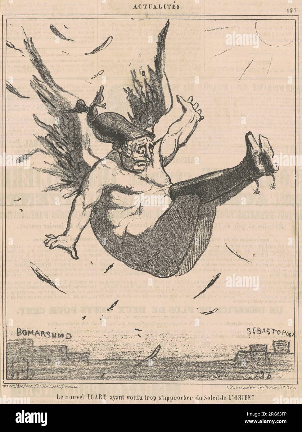 Le nouvel Icare ... 19th century by Honoré Daumier Stock Photo - Alamy