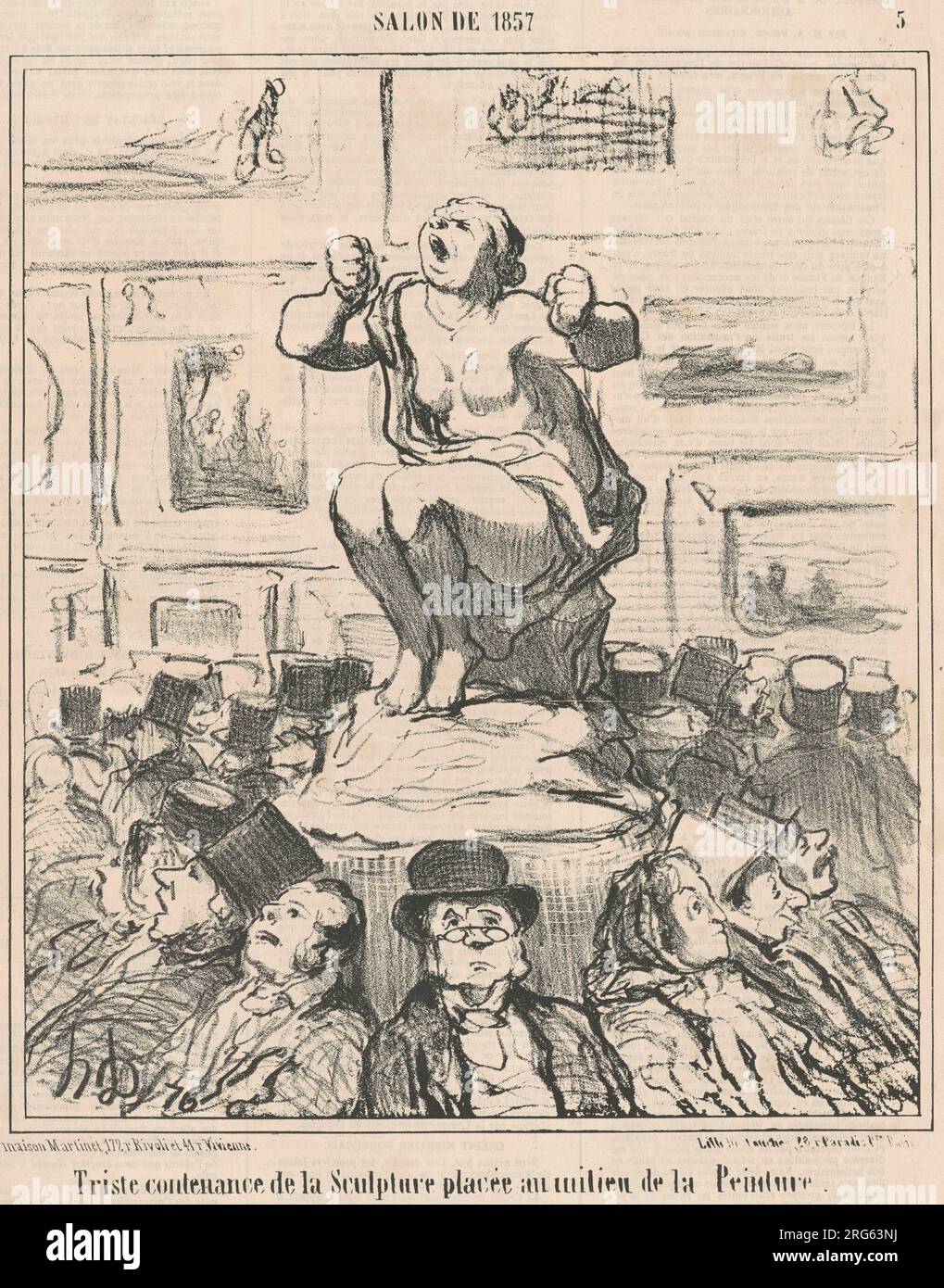 Triste contenance de la sculpture ... 19th century by Honoré Daumier ...