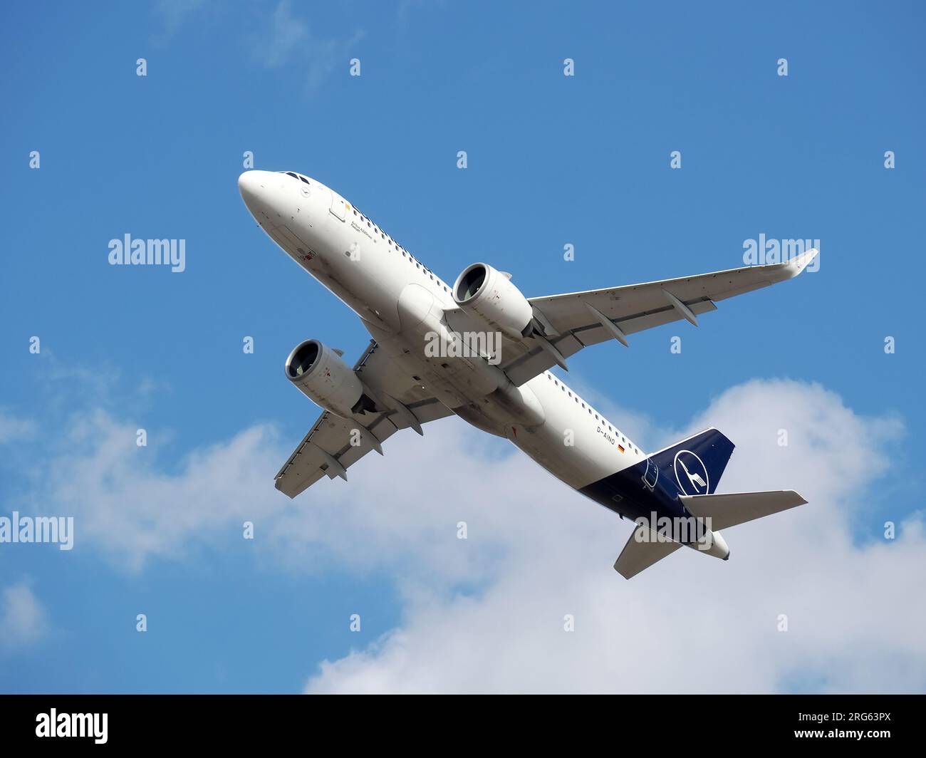 Lufthansa (is the largest German airline), Airbus A320 neo airplane ...