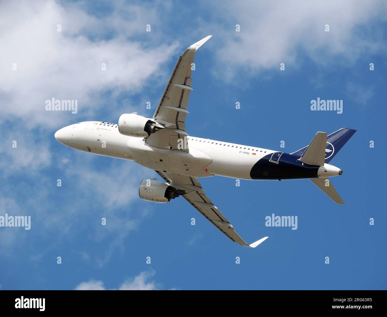 Lufthansa (is the largest German airline), Airbus A320 neo airplane ...