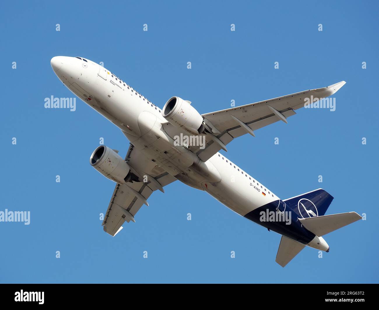 Lufthansa (is the largest German airline), Airbus A320 neo airplane ...