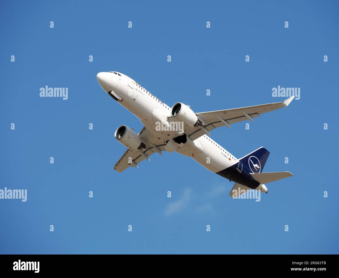 Lufthansa (is the largest German airline), Airbus A320 neo airplane ...
