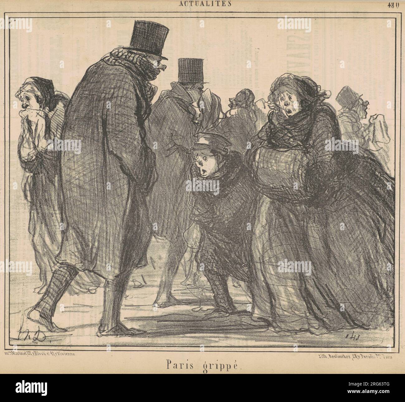 Honore daumier lithograph paris hi-res stock photography and images - Alamy