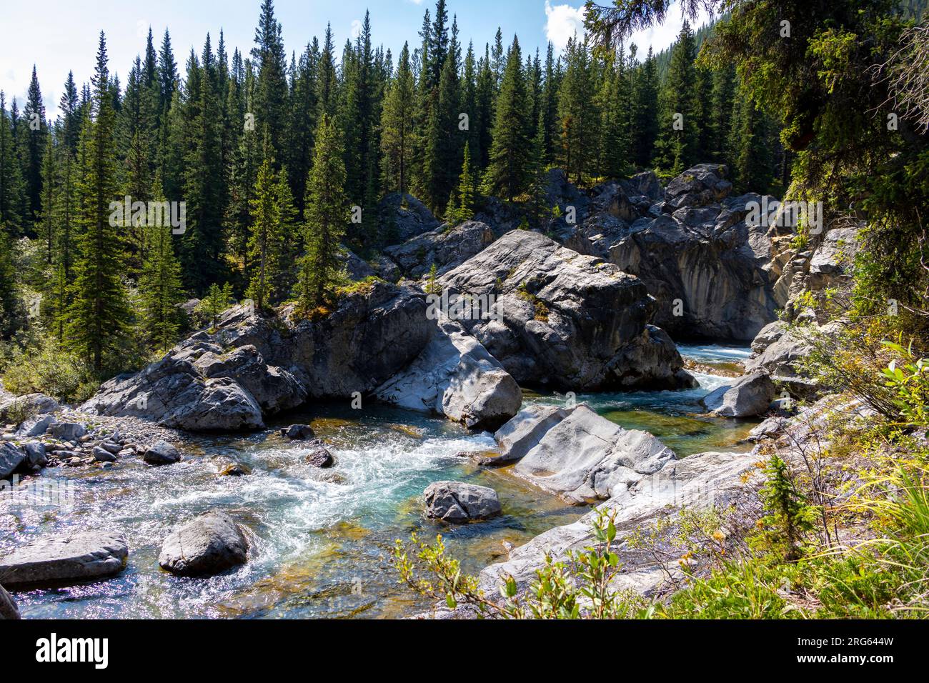 Hummingbird Falls waterfall in summer Stock Photo - Alamy