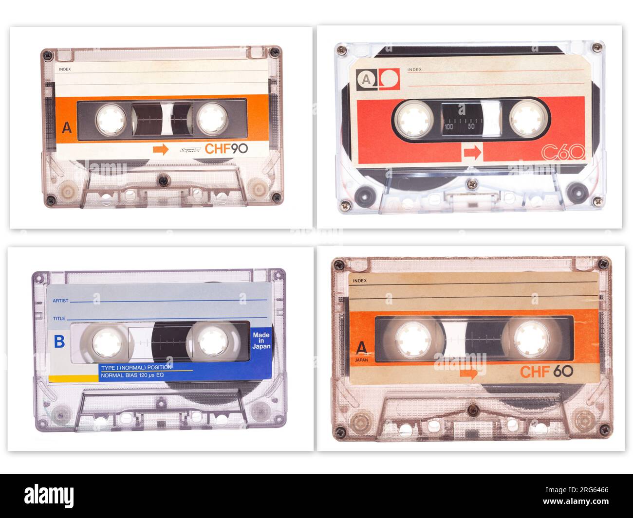 Collection of various vintage audio cassettes tapes Stock Photo - Alamy