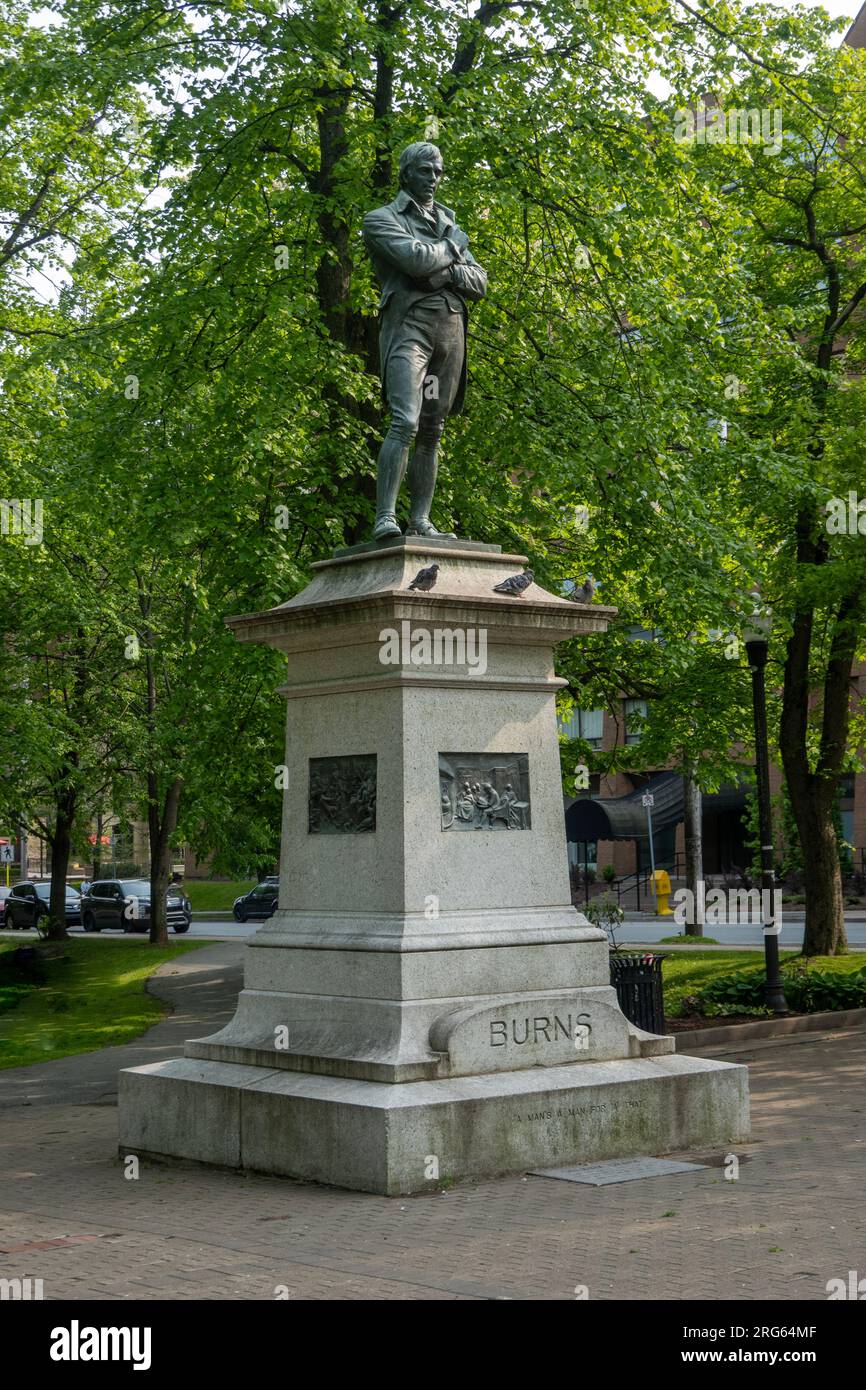Robert Burns statue in Victoria Park Halifax Nova Scotia Stock Photo ...