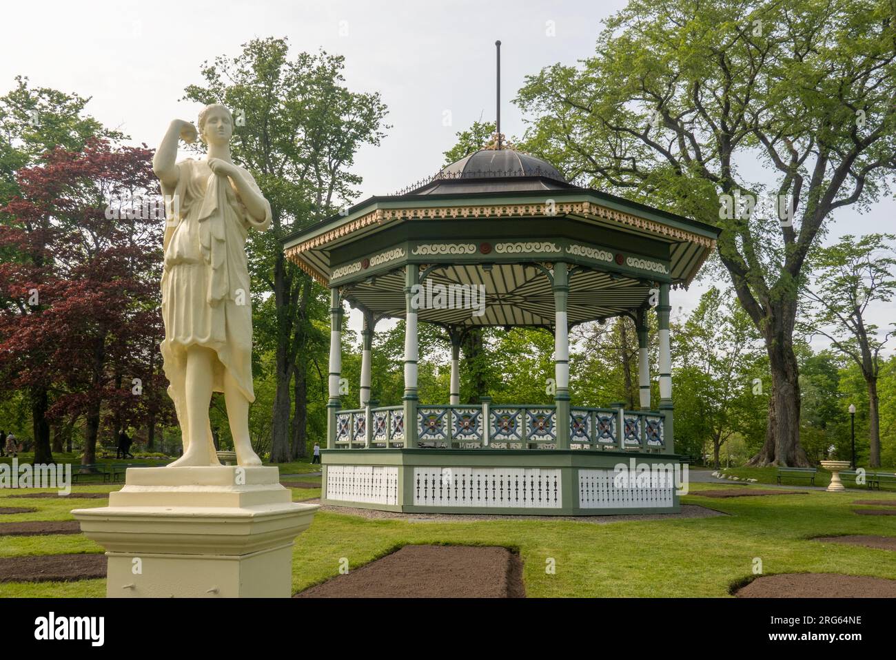 statues in the Halifax public gardens in Halifax Nova Scotia Stock ...