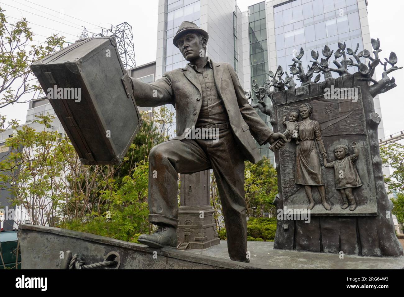 The Emigrant statue in downtown Halifax Nova Scotia Canada Stock Photo ...