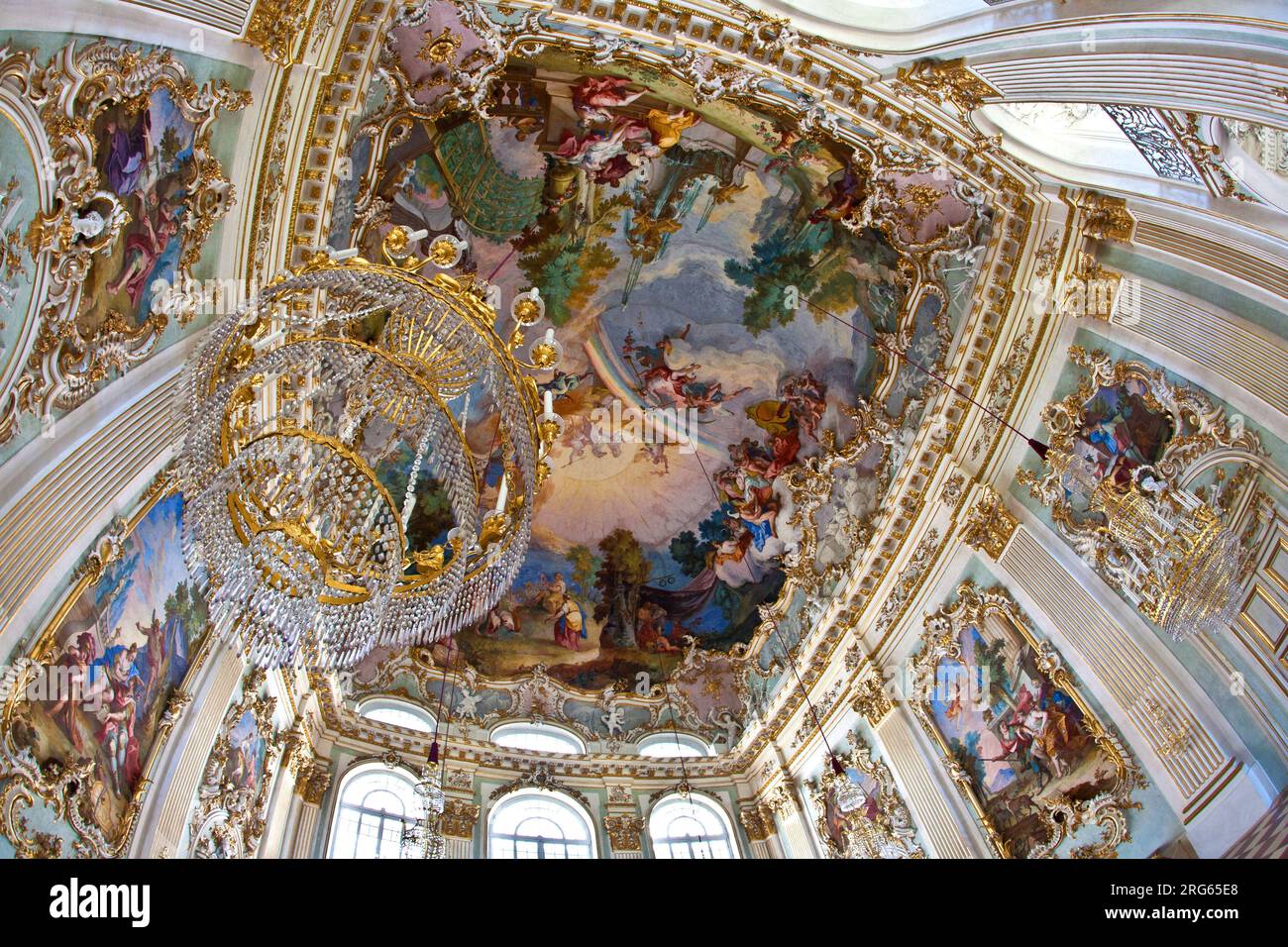 MUNICH, GERMANY - JULY 8: inside nymphenburg castle on July 8,2011 in ...