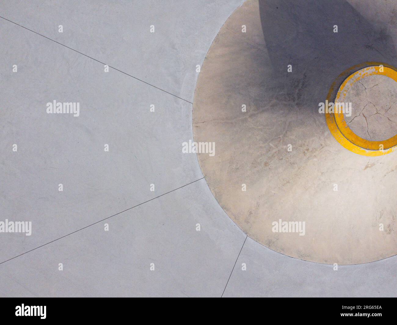 aerial top view of a skatepark ramp, skateboard concept Stock Photo - Alamy