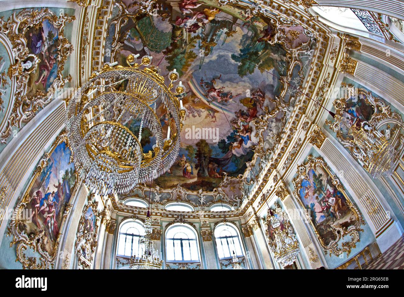 MUNICH, GERMANY - JULY 8: inside nymphenburg castle on July 8,2011 in ...