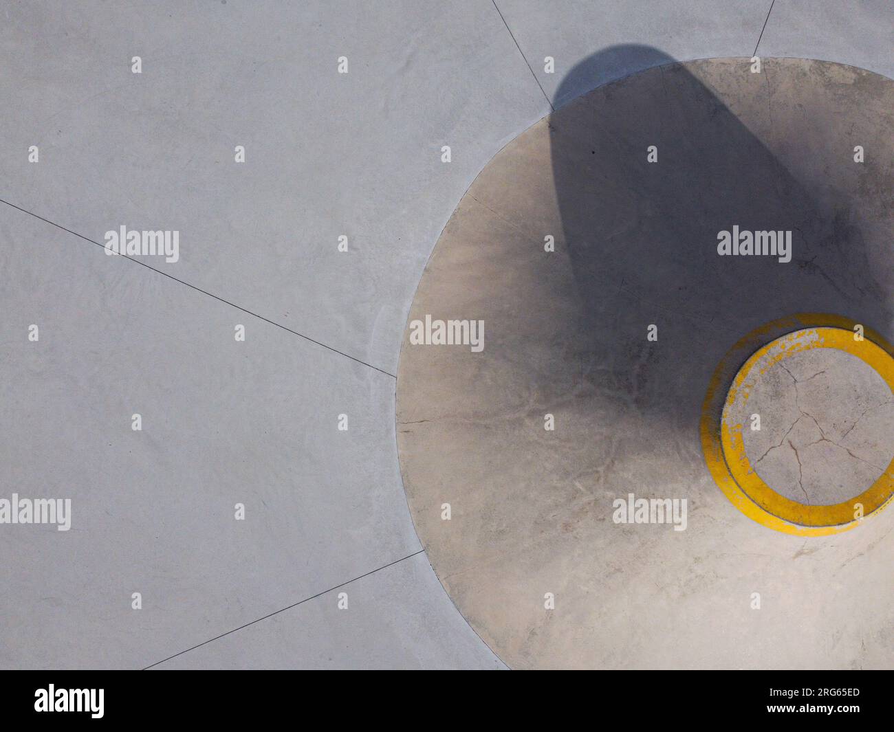 aerial overhead view of a skatepark ramp, skateboard concept Stock ...