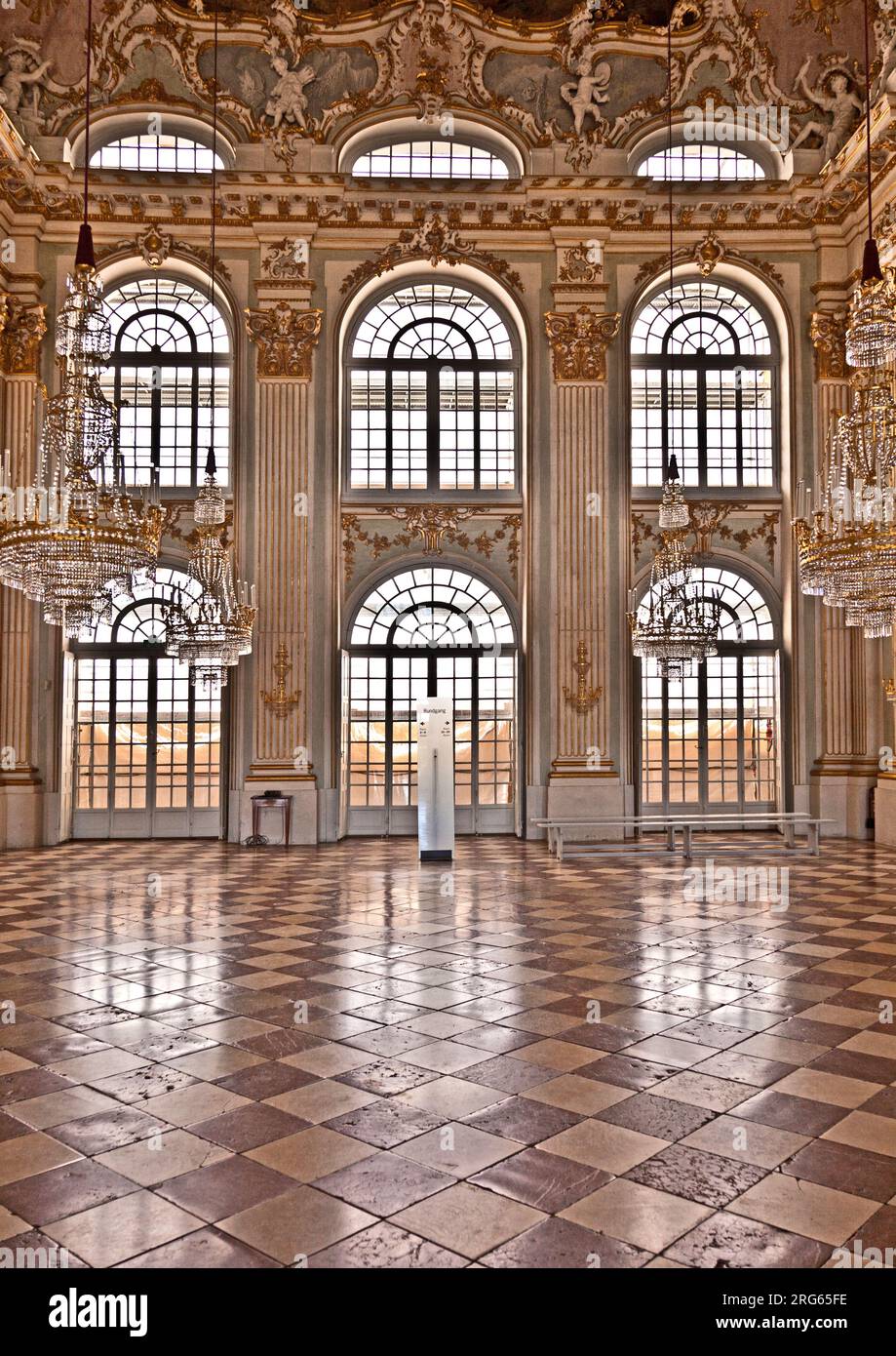 MUNICH, GERMANY - JULY 8: inside nymphenburg castle on July 8,2011 in ...