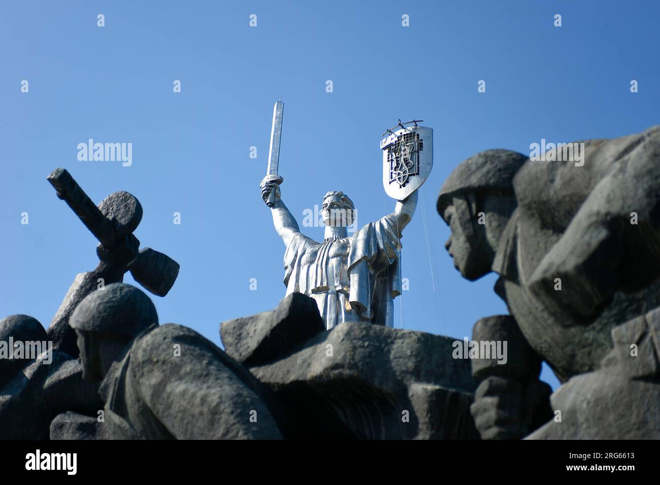 Non Exclusive: KYIV, UKRAINE - AUGUST 6, 2023 - The Ukrainian coat of ...