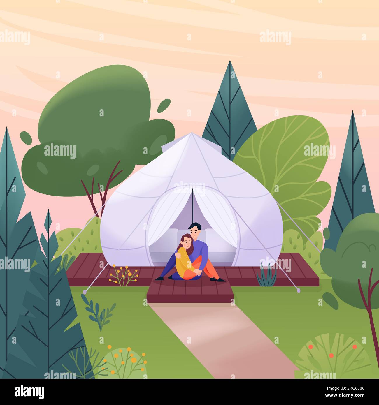Lodge tent Stock Vector Images - Alamy