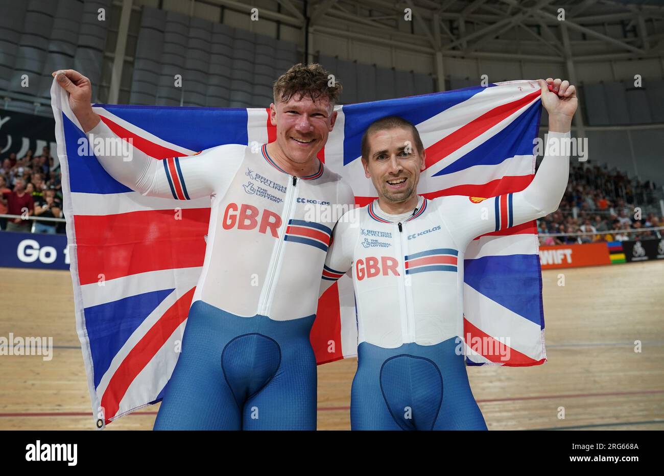 Great Britain's Neil Fachie (right) and pilot Matthew Rotherham ...