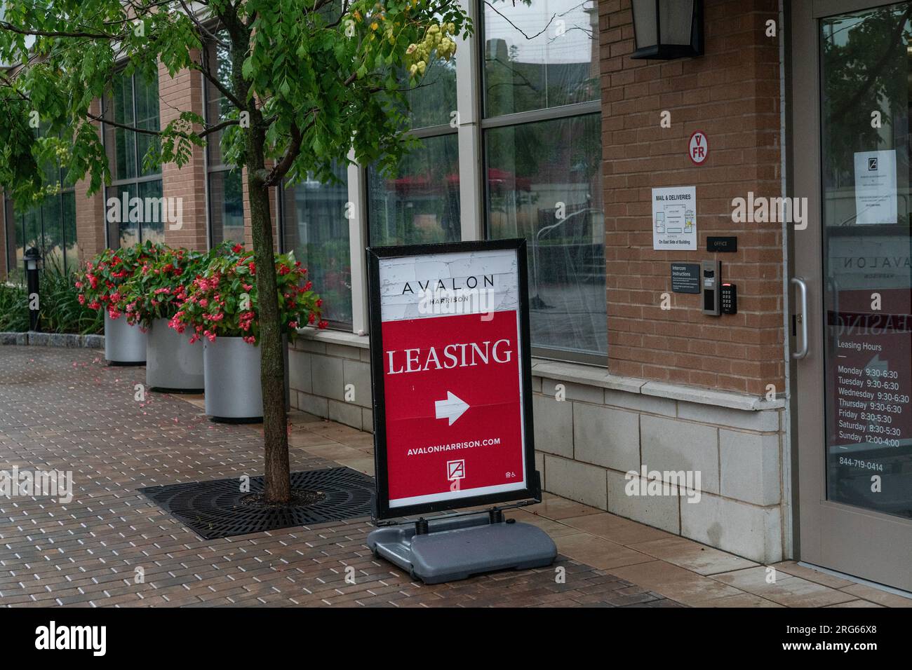 View of completed Avalon Harrison buildings near Metro-North station ...