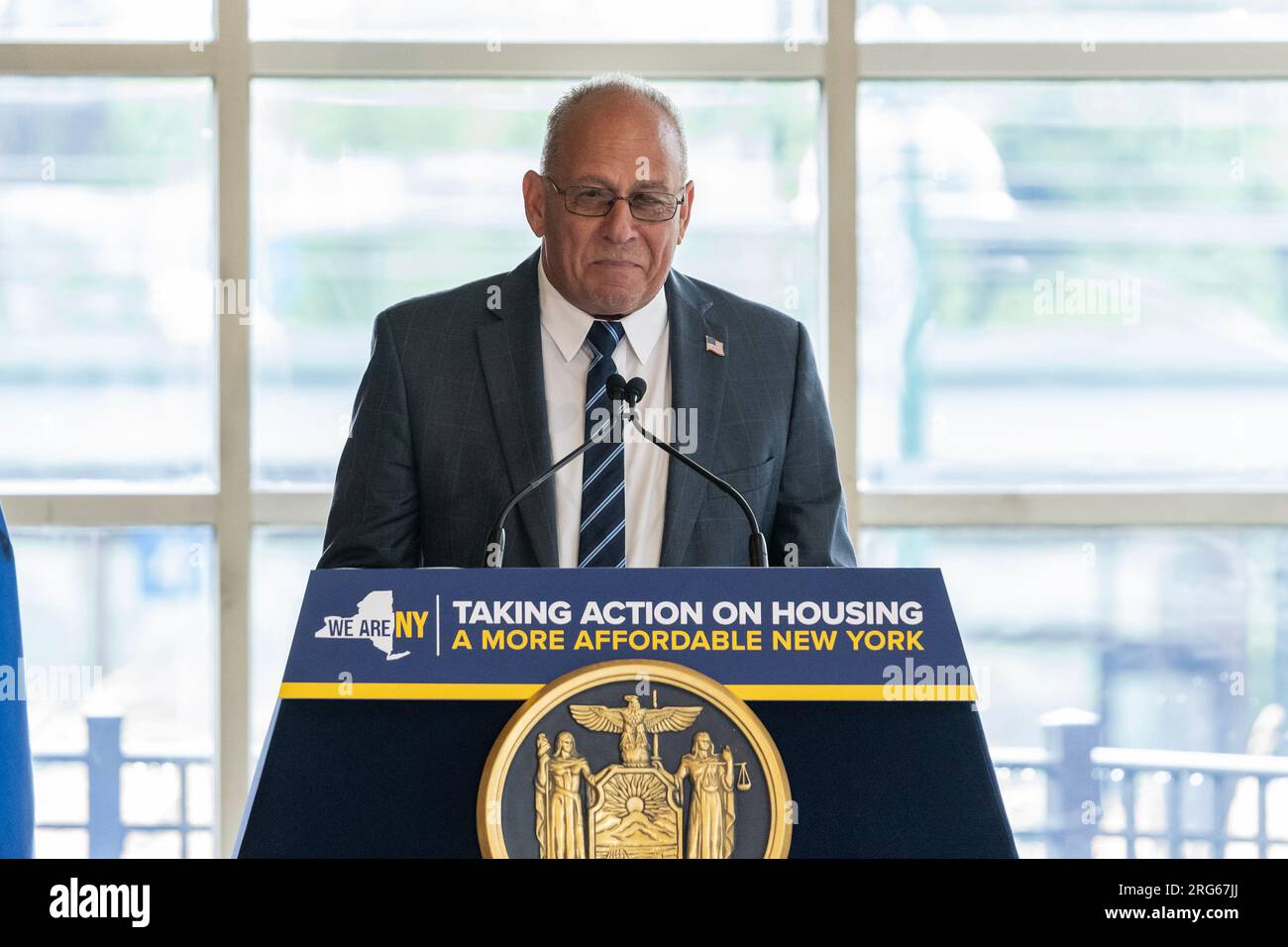 Harrison, USA. 07th Aug, 2023. Harrison Town Supervisor/Mayor Rich ...