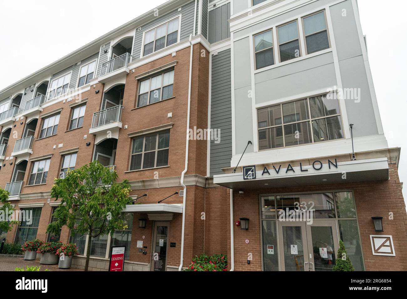 Harrison, USA. 07th Aug, 2023. View of completed Avalon Harrison ...